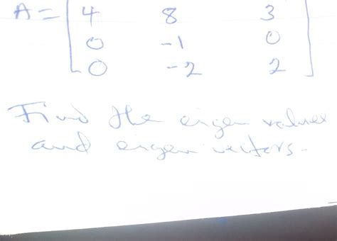 Solved A 4830 100 22 ﻿find The Eigen Values And Eigen