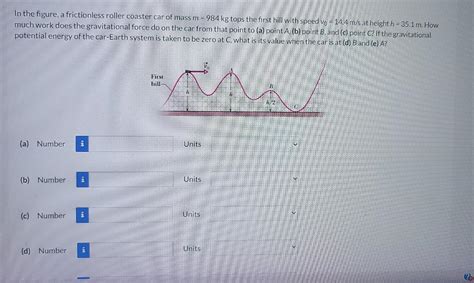 Solved In The Figure A Frictionless Roller Coaster Car Of Chegg