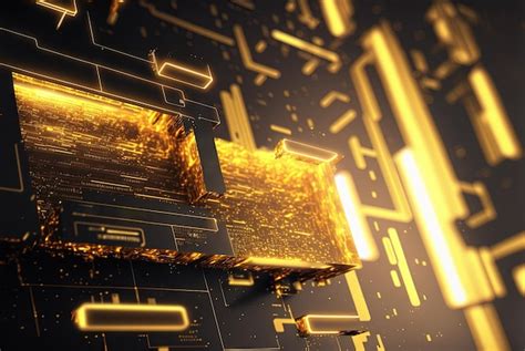 Premium Ai Image Abstract Science And Technology Background With Shiny Connection Elements And