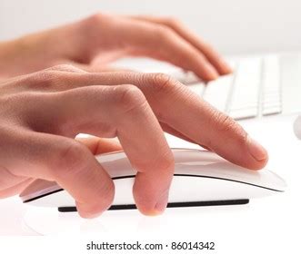 Man Typing Keyboard On White Background Stock Photo Shutterstock