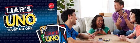 Mattel Games Liars Uno Card Game In Storage Tinages 7 2