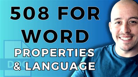 How To Set Document Properties And Language In Microsoft Word Section