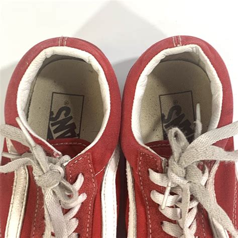 Vans Old Skool Red White Skate Shoes Athletic Sneaker Gem