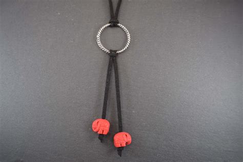 Itty Bitty Red Elephants Necklace Trunk Junction