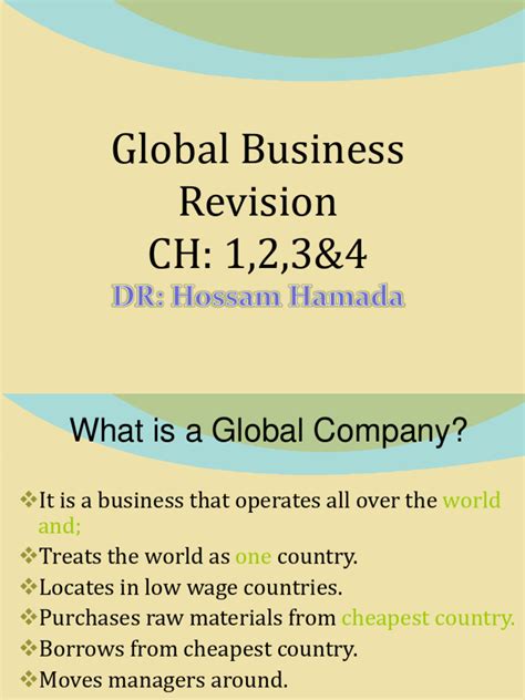 6 Revision Ch 1 2 3 4 Pdf Globalization Exports
