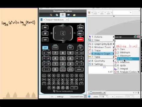 Solving Logarithmic Equations TI Nspire YouTube