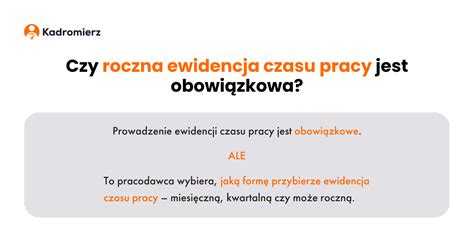 Roczna Karta Ewidencji Czasu Pracy Kadromierz