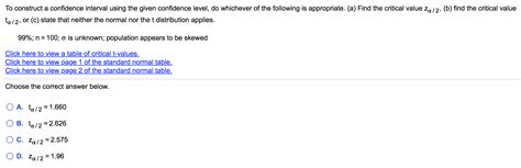 Solved To Construct A Confidence Interval Using The Given