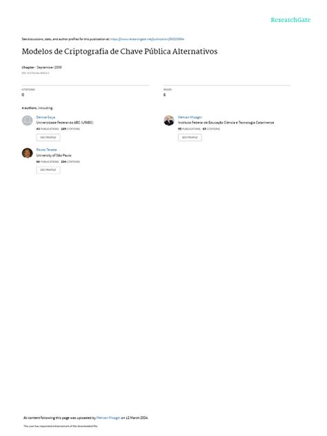 Modelos De Criptografia De Chave Publica Alternati Pdf