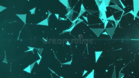 Abstract Plexus Of Moving Glowing Dots And Lines Network Or Digital Connection Stock Video