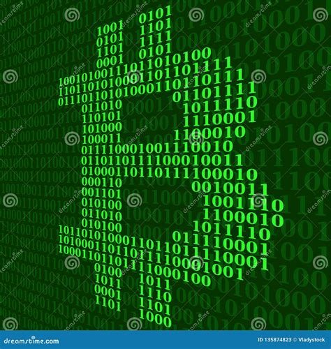 Abstract Sign Bitcoin Of Binary Code Stock Vector Illustration Of