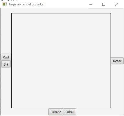 Tegn rektangel og sirkel Rød Blå Roter Firkant Sirkel