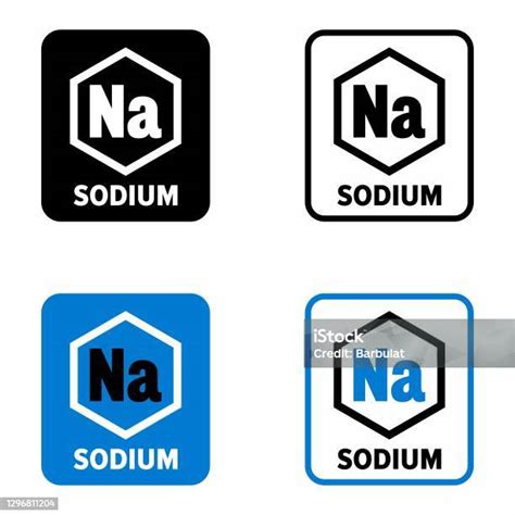 Tanda Informasi Elemen Kimia Logam Reaktif Natrium Lunak Ilustrasi Stok