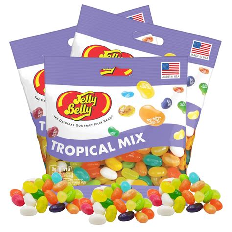 Needzo Jelly Bean Tropical Mix Bulk Shareable Candy Fruit Flavored Gourmet Chewy