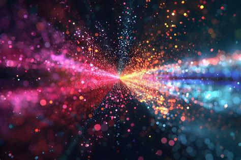 Visual Simulation Of A Particle Collision Digital Cod Vibrant Energy Particle Collision By