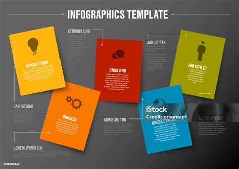 Vetores De Modelo De Infográfico Colorido Minimalista De Vetor E Mais