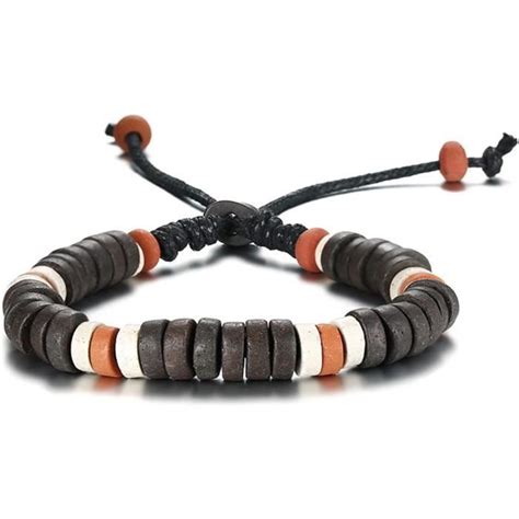 Bracelet Jonc Bracelet Jonc Metal Noir Corde En Nylon Replier