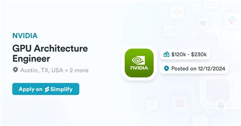 Gpu Architecture Engineer Nvidia Simplify Jobs