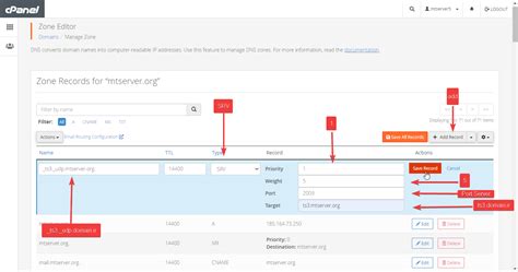 ست کردن دامنه روی تیم اسپیک ساب دامین ام تی سرور
