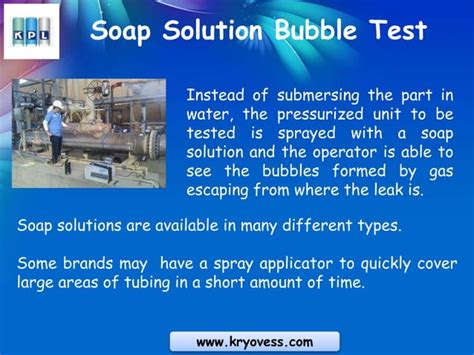 Leak Testing Different Types Of Leak Testing Methods Helium Leak Testing Pptx