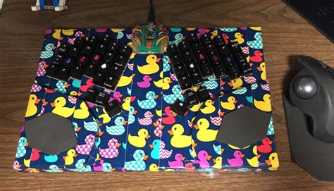 My Custom Hand Wired Ergo Linear Keyboard Made From Cardboard And Duct