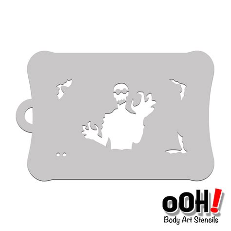 T48 Zombie Tattoo Stencil Ooh Body Art Stencils