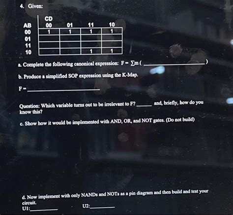 Solved Find The Solution Of 4 And All It S Parts A B C Chegg Com