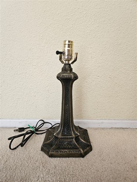 Vintage Tiffany Style Lamp Vintage Metal Lamp Base Tiffany Lamp Base