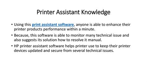 How To Install Hp Printer Assistant For The Window Ppt