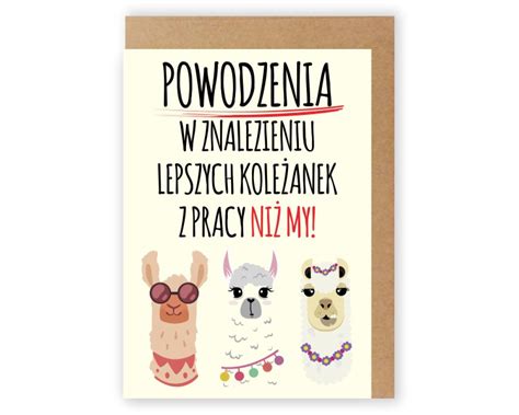 Kartka na pożegnanie koleżanki lub kolegi z pracy