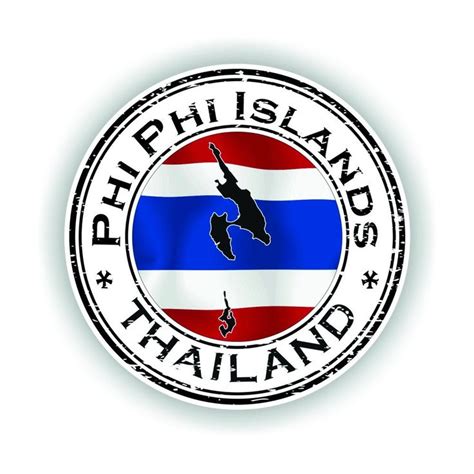 Thailand Phi Phi Islands Seal Sticker Round Flag For Laptop Book Fridge