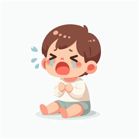 Bocil Nangis Premium Ai Generated Vector