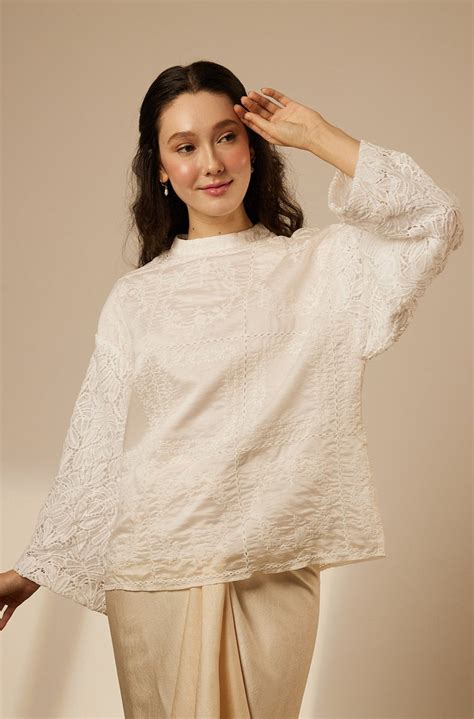 Buy Maria White Lace Top With Pareo Skirt Mimpikita