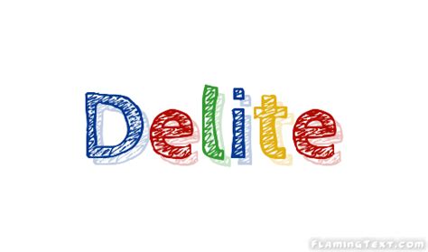 Delite Logo | Free Name Design Tool from Flaming Text