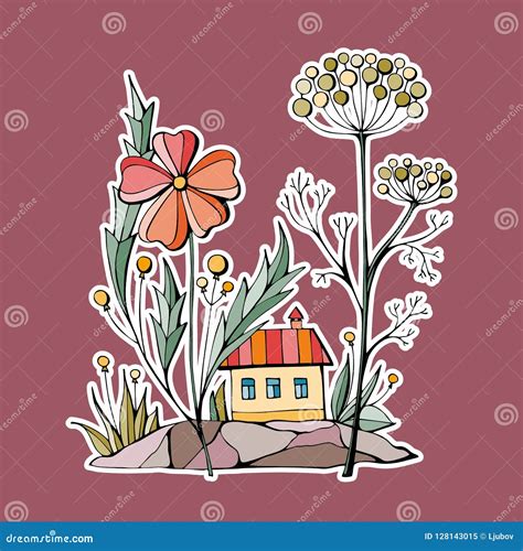 Tiny Fairy People Walking In Tall Grass And Hiding Behind Mushroom And Blade Vector Set