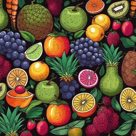 Premium Ai Image Fruit Pattern