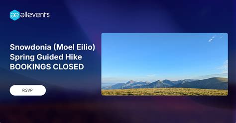 Snowdonia Moel Eilio Spring Guided Hike Bookings Closed Llanberis Bangor 10 May 2025