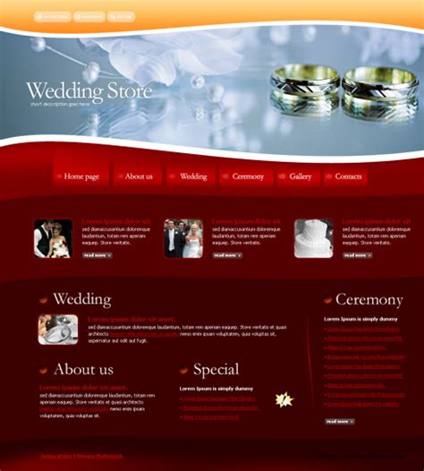 Wedding Css Template 4255 Jewelry Website Templates Dreamtemplate