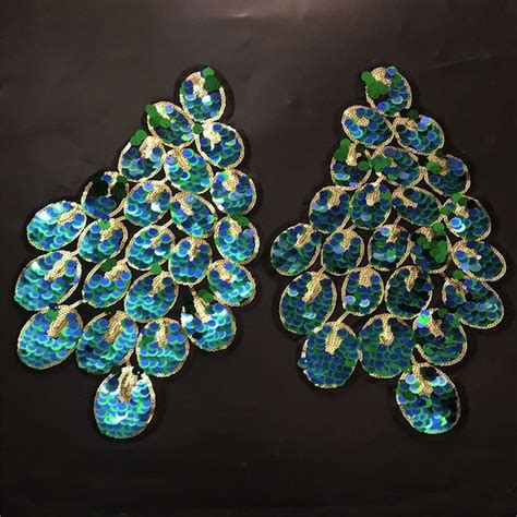 Peacock Applique Etsy
