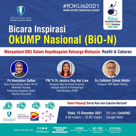 Bicara Inspirasi Okump Nasional Bio N Menyantuni Oku Dalam