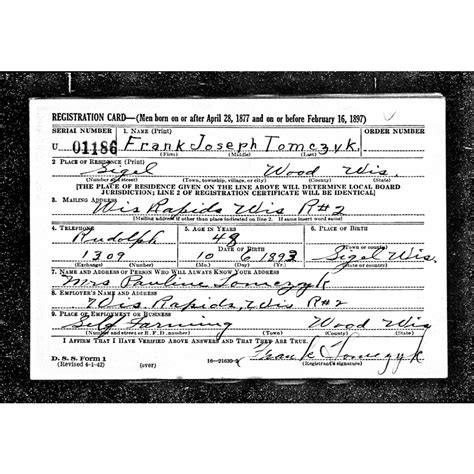 Frank Joseph Tomczyk 1893 1968 Find A Grave Memorial