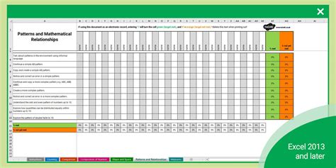 Eyfs Maths Assessment Spreadsheet Twinkl Teacher Made