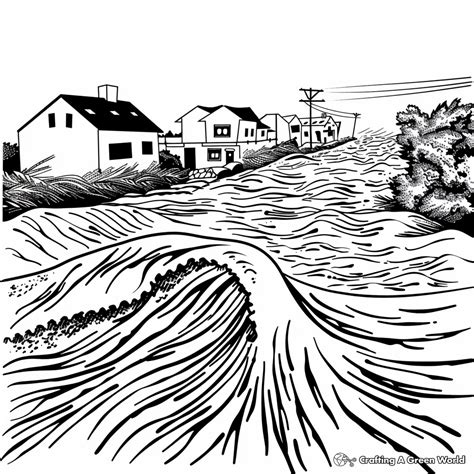 Tsunami Coloring Pages Free And Printable