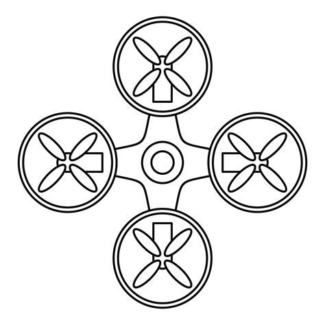 Modern Drone Icon Outline Style 14372388 Vector Art At Vecteezy
