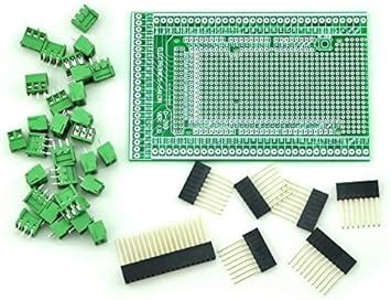 Electronics Salon Prototype Screw Terminal Block Shield Board Kit For Arduino MEGA R