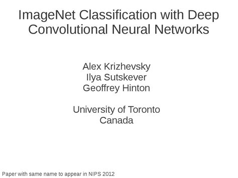 ppt imagenet classification with deep convolutional neural networks 文档下载