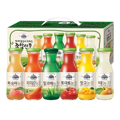 가야농장 종합 6종 음료선물세트 180ml 12병 소박스 1박스 Ssgcom