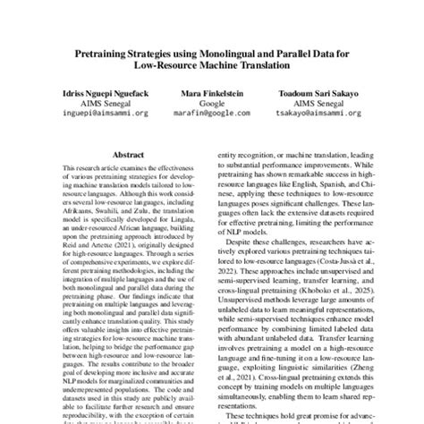 Pretraining Strategies Using Monolingual And Parallel Data For Low Resource Machine Translation