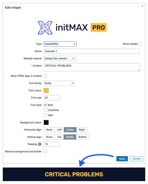 HeaderMAX InitMAX S R O