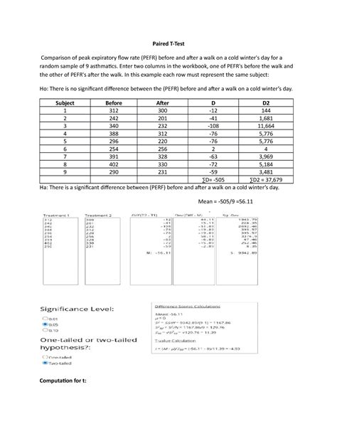 Stat 213a Applied Statistics 3 2 Exercise Paired T Test Paired T